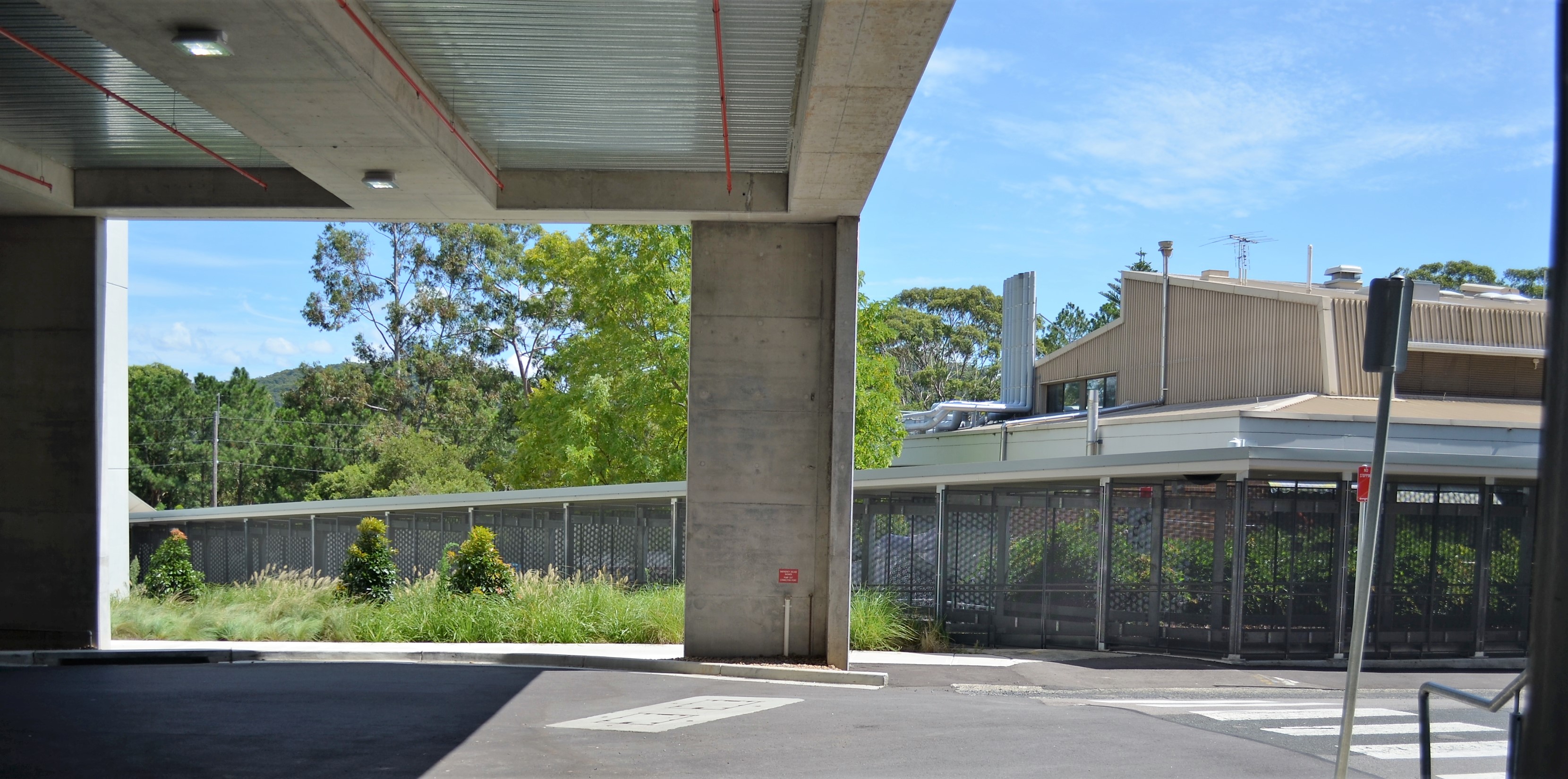 Gosford Hospital walkway - perforated panels by Arrow Metal | Arrow Metal