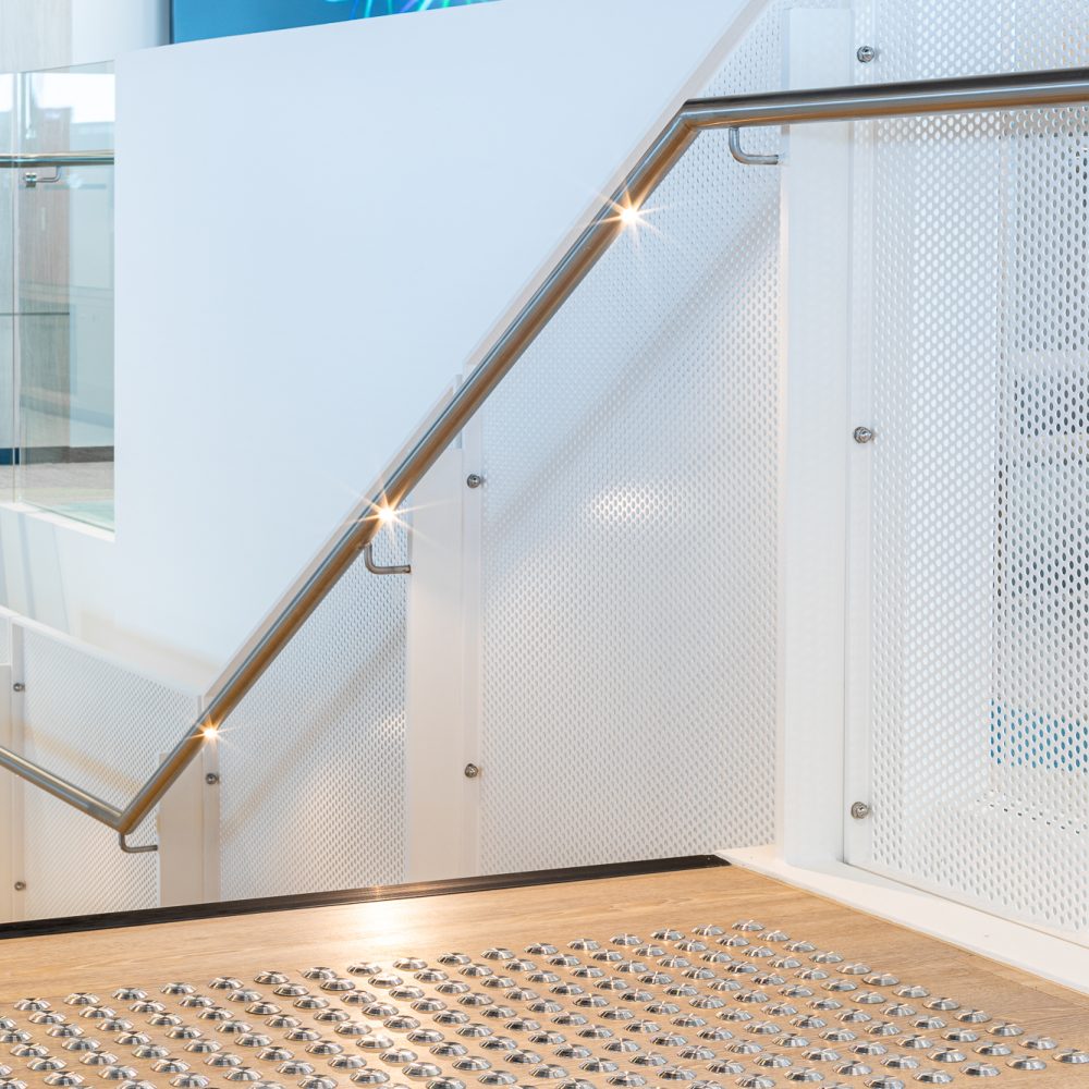 Perforated mild steel balustrade: 100 Mount Street, North Sydney ...