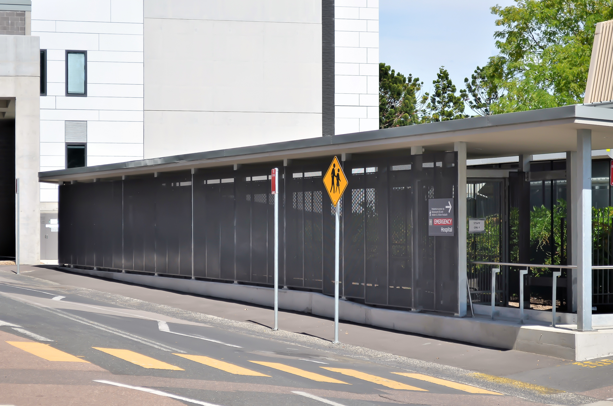 Perforated Metal Walkway Panels, Gosford Hospital - Arrow Metal