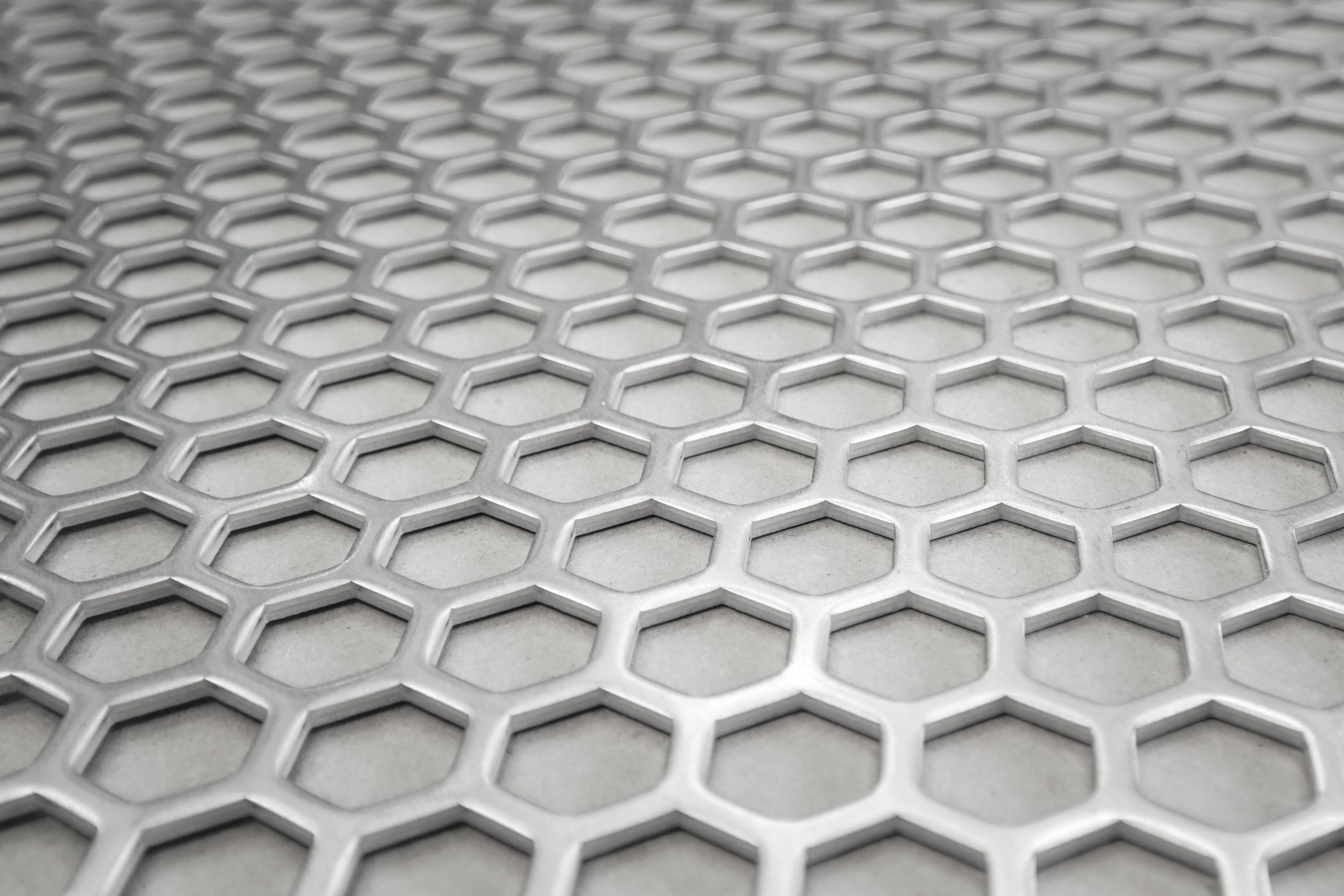 Hexagon holes perforated metal - Arrow Metal - Arrow Metal