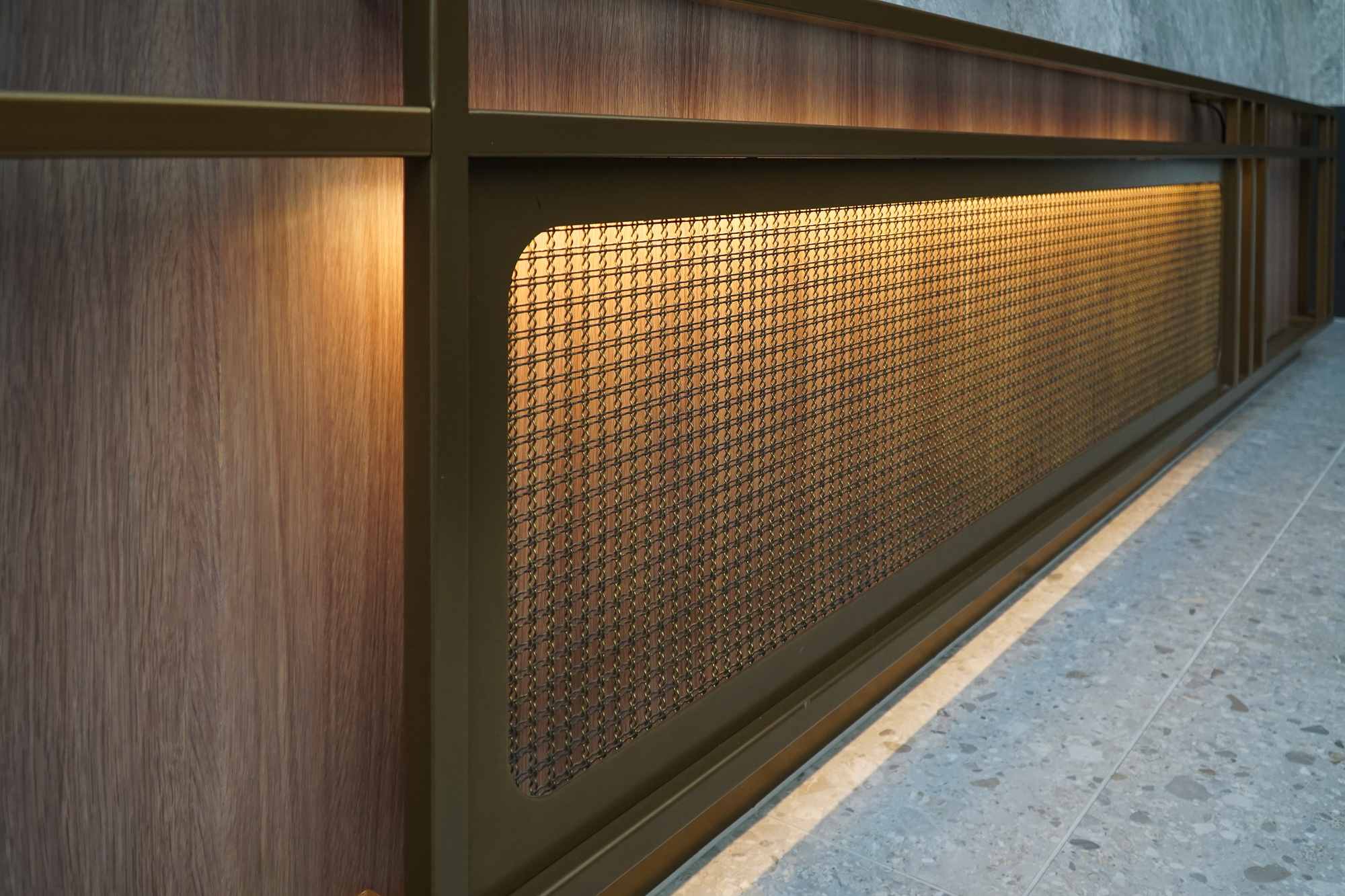 Decorative Brass Mesh, Moorebank Sports Club - Arrow Metal