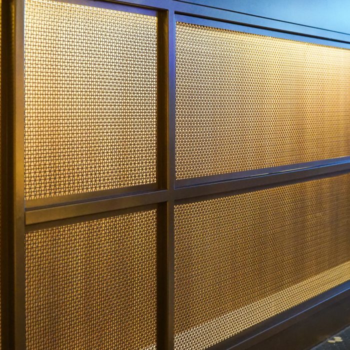 Decorative Brass Mesh, Moorebank Sports Club - Arrow Metal