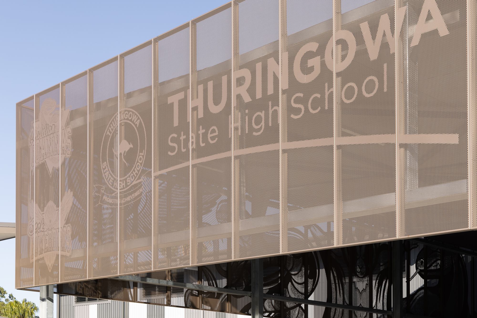 Perforated Signage, Thuringowa State High School - Arrow Metal